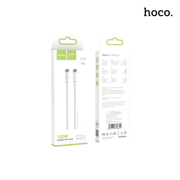 HOCO Fast Charging Data Cable Type-C to Type-C 100W 2M - X68 | Digistore