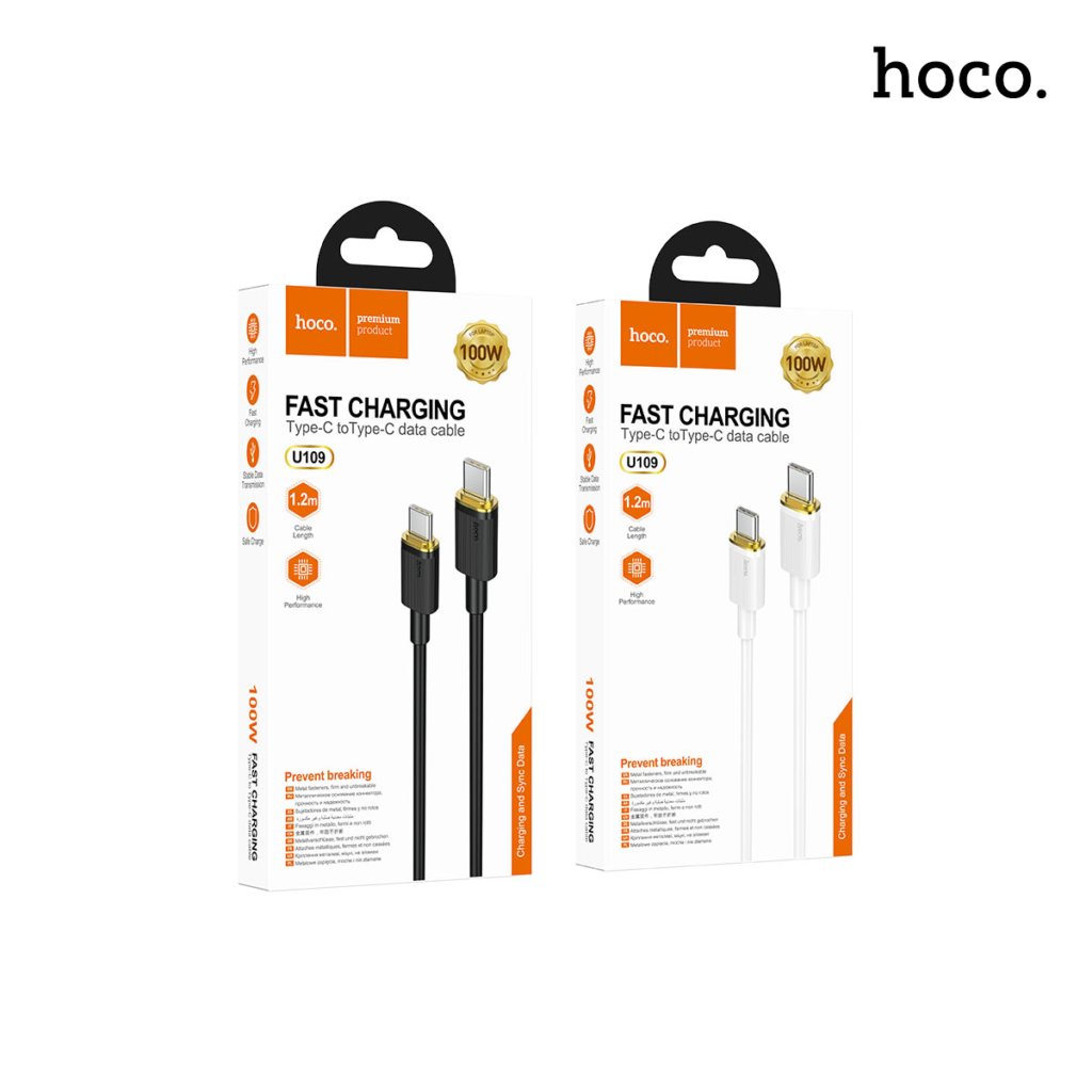 HOCO Charging Data Cable Type-C to Type-C 100W - U109 | Digistore