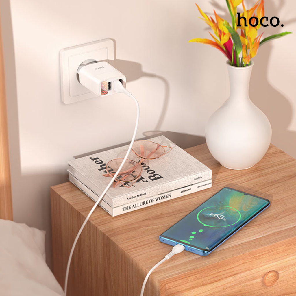 HOCO Easy Charge 3-Port Digital Display Charger Set Type-C - C93A | Digistore