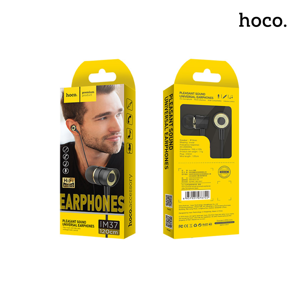 HOCO Pleasant Sound Universal Earphones with Microphone - M37 | Digistore